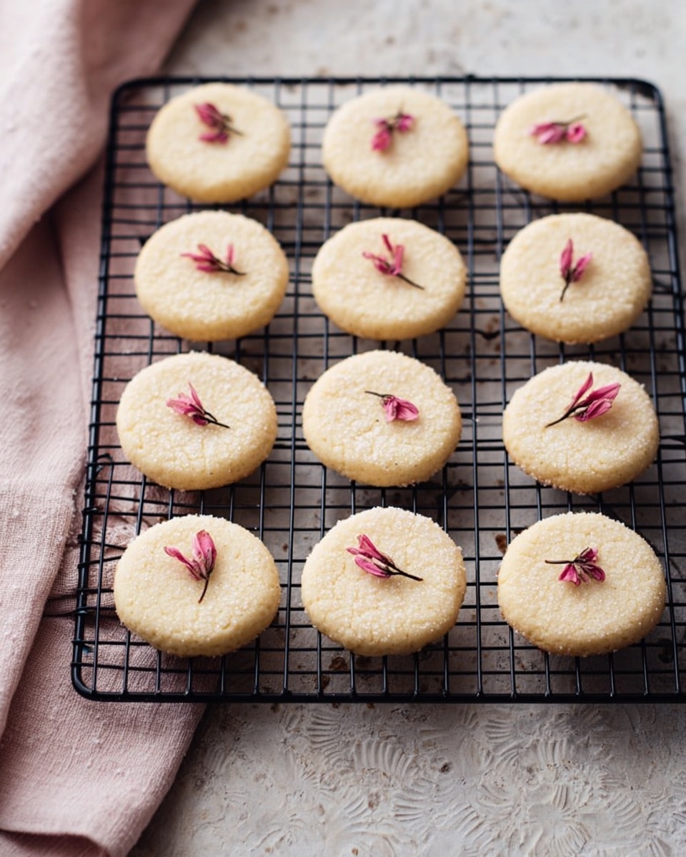 Sablé Cookies with Salted Sakura Cherry Blossom Flowers - Elegant ...